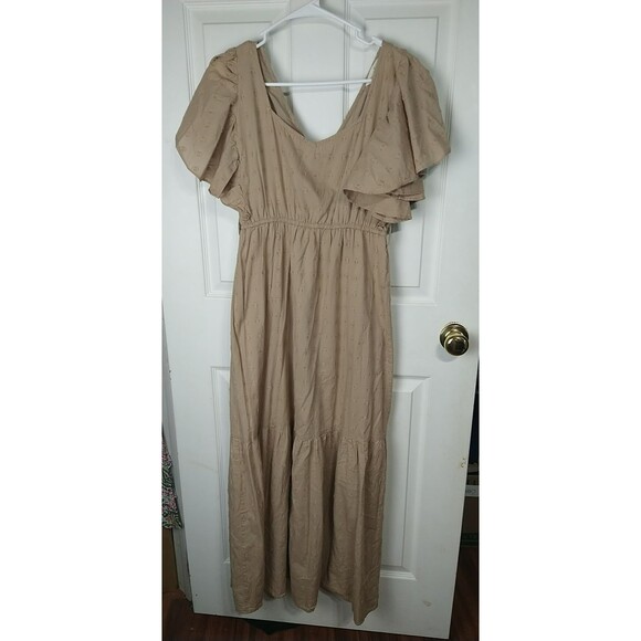 Sim & Sam | Dresses | Sim Sam Woman M Maxi Dress Double V Neck Ruffle ...